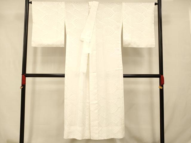 平和屋着物●洗える最高級着物　＜英＞はなぶさ謹製　長襦袢　無双仕立て　幾何学文様　洗える着物　AABC7190fw
