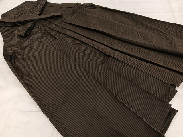 平和屋着物●男性　馬乗り袴　縞　正絹　逸品　AABC7688oa