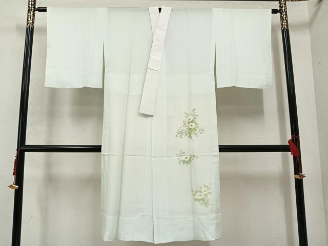 平和屋着物●長襦袢　無双仕立て　手描き　枝花文　正絹　逸品　AABC8001ph