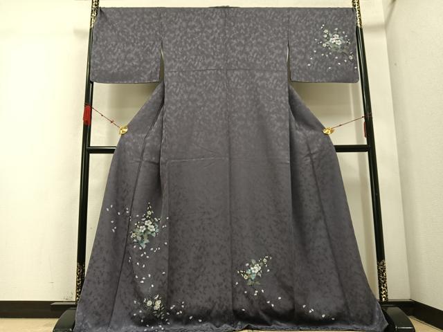 平和屋着物●訪問着　手描き　枝花文　正絹　逸品　未使用　AABC8005ph