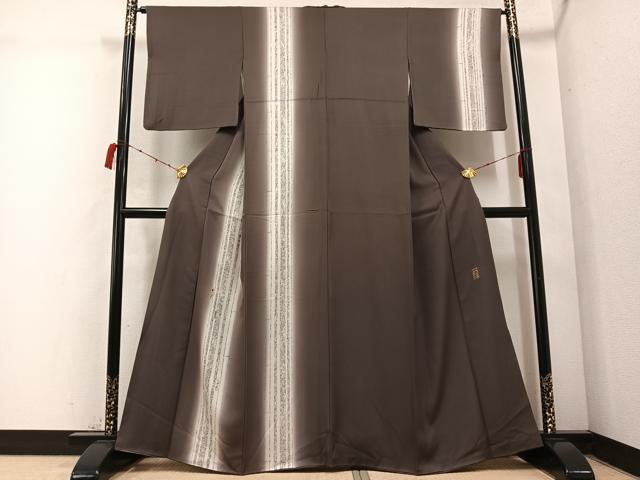 平和屋着物●訪問着　作家物　中村玉緒　刺繍　花間道　暈し染め　金糸　正絹　逸品　AABC8008ph