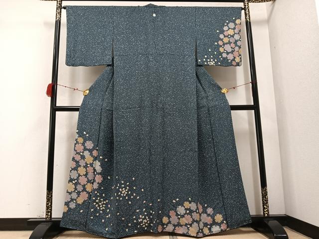 平和屋着物●訪問着　雪輪舞桜　正絹　逸品　AABC8014ph