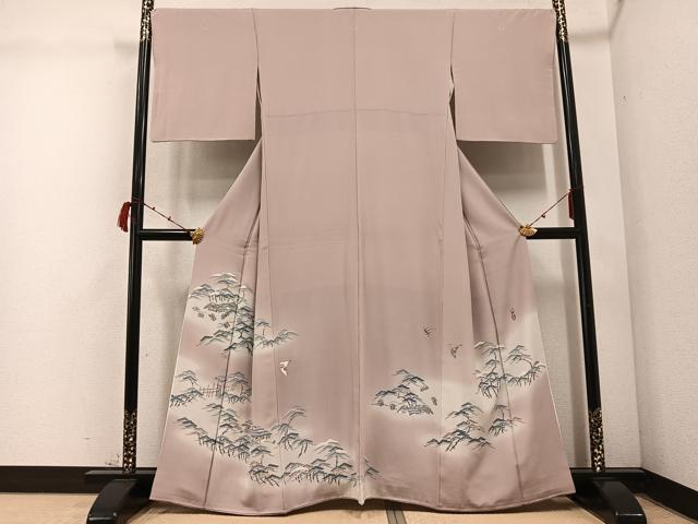 平和屋着物●名門・上野家　上野街子　清染居　色留袖　風景松文　暈し染め　正絹　逸品　AABC8040ph