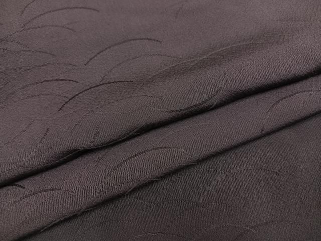 平和屋着物●上質な色無地　芝地紋　濃色　正絹　逸品　未使用　AABC8074ph
