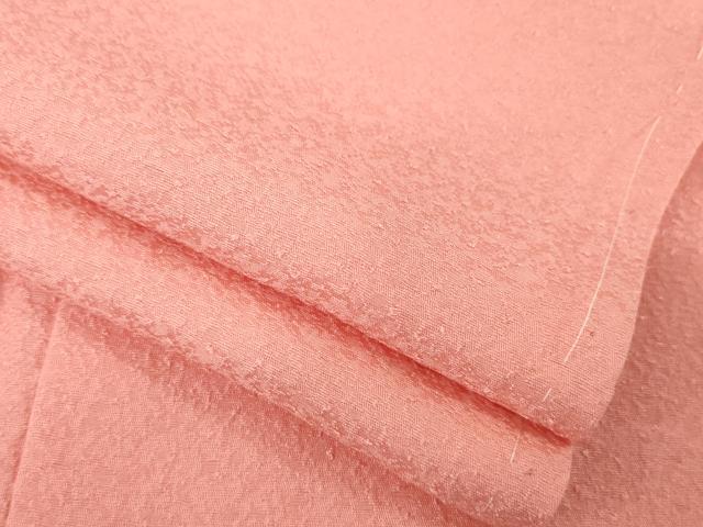 平和屋着物●上質な色無地　甚三紅色　正絹　逸品　未使用　AABC8112ck