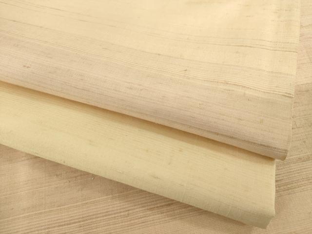 平和屋着物●紅花紬　米沢　横段霞文　正絹　逸品　AABC8118ck