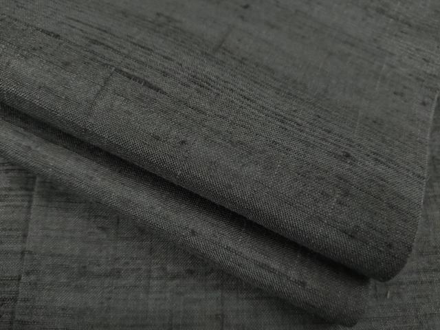 平和屋着物●インド・アッサム　野蚕糸　手織　ムガシルク　紬　色無地　蝋色　銀座越後屋扱い　正絹　逸品　AABC8151ck