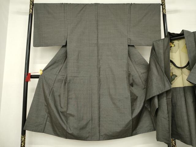 平和屋着物●男性　本場大島紬　アンサンブル　亀甲絣　正絹　逸品　AABC8661ck