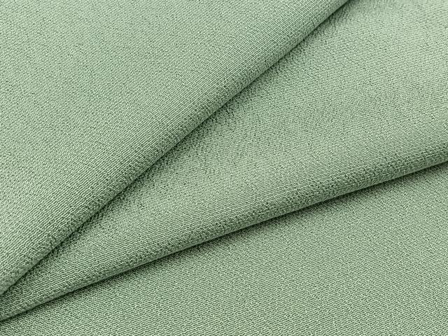 平和屋着物▽お召　単衣　空色　正絹　逸品　AABC8691jh