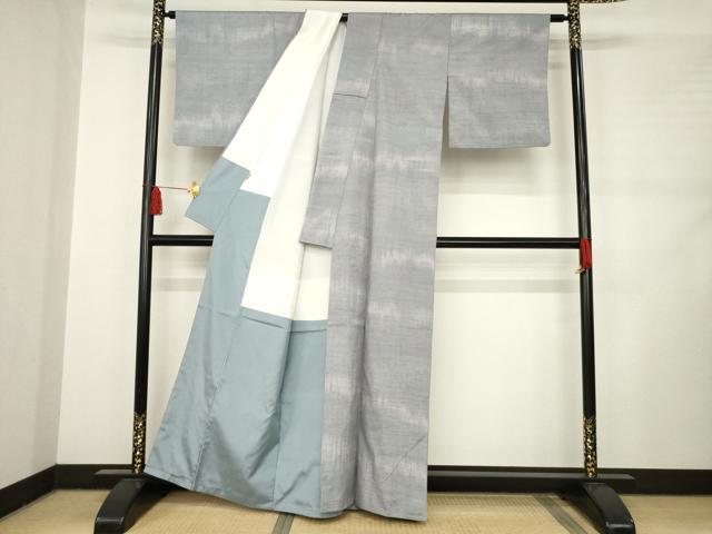 平和屋着物○能州紬 絲藝苑 上島洋山 紬 霞文 ます