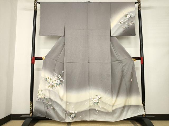 平和屋着物●訪問着　作家物　舞花文　暈し染め　正絹　逸品　未使用　AABC9264ck