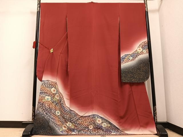 平和屋着物●豪華振袖　辻が花　絞り　暈し染め　金彩　正絹　逸品　AABC9284ph