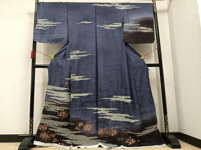 平和屋着物●訪問着　霞文　暈し染め　金彩　上代38万　仮絵羽　正絹　逸品　未使用　AABC9306ph