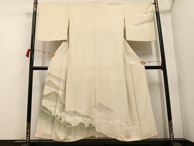 平和屋着物●訪問着　遠山樹林文　正絹　逸品　AABC9315ph