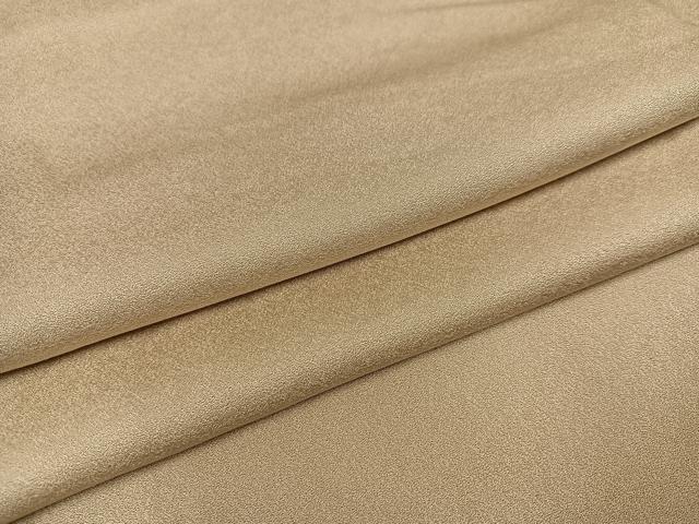 平和屋着物●上質な色無地　枯色　正絹　逸品　AABC9355ph