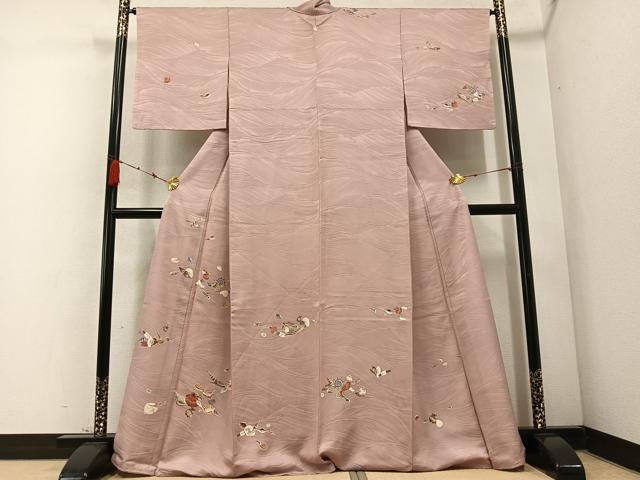 平和屋着物●訪問着　友禅　貝　正絹　逸品　AABC9358ph