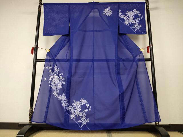 平和屋着物＊夏物　訪問着　絽　枝花文　洗える着物　AABC9365jd