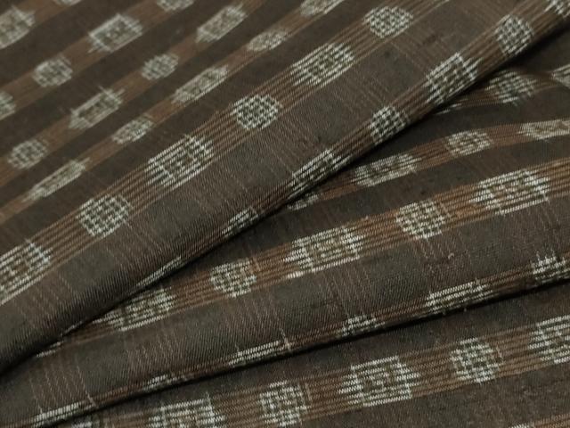 平和屋着物＊夏物　紗紬　絣柄　正絹　逸品　AABC9382jd