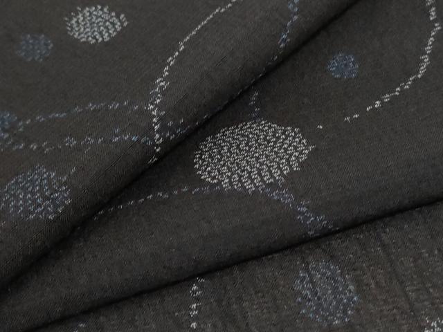 平和屋着物＊夏物　紗紬　丸文　正絹　逸品　AABC9397jd