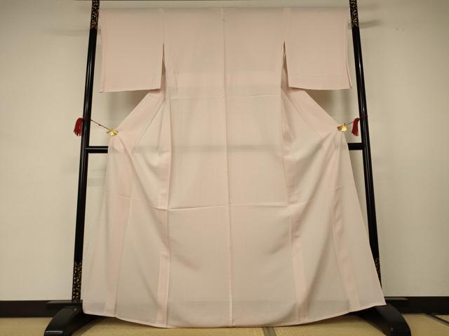 平和屋着物＊夏物　色無地　絽　肌色　正絹　逸品　未使用　AABC9430jd