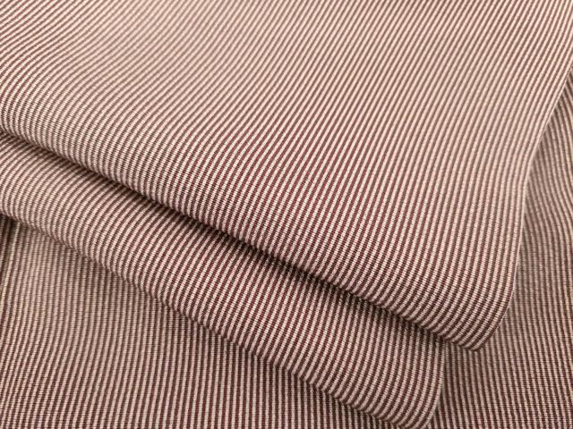 平和屋着物●江戸小紋　万筋　浅蘇芳色×枯野色　正絹　逸品　AABC9467ck