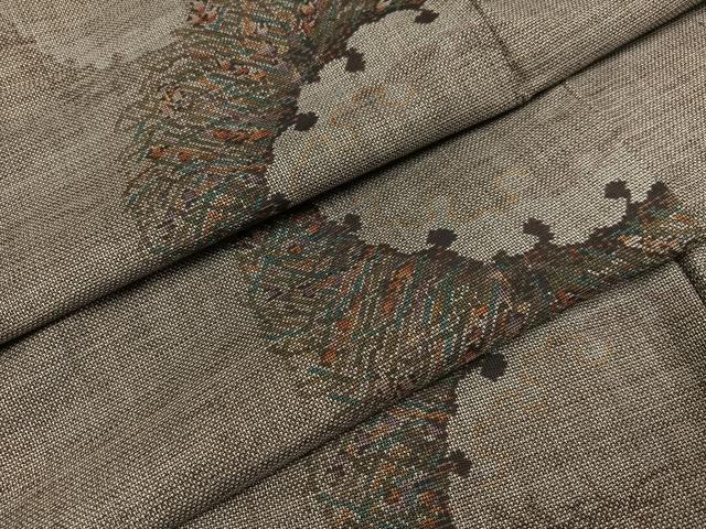 平和屋着物●本場大島紬　カタス9マルキ　雪輪文　正絹　逸品　未使用　AABC9675ph