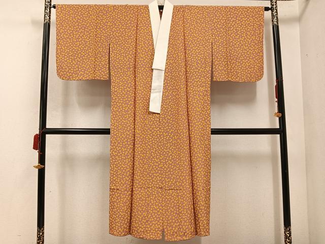 平和屋着物●長襦袢　無双仕立て　舞花文　正絹　逸品　AABC9717ph