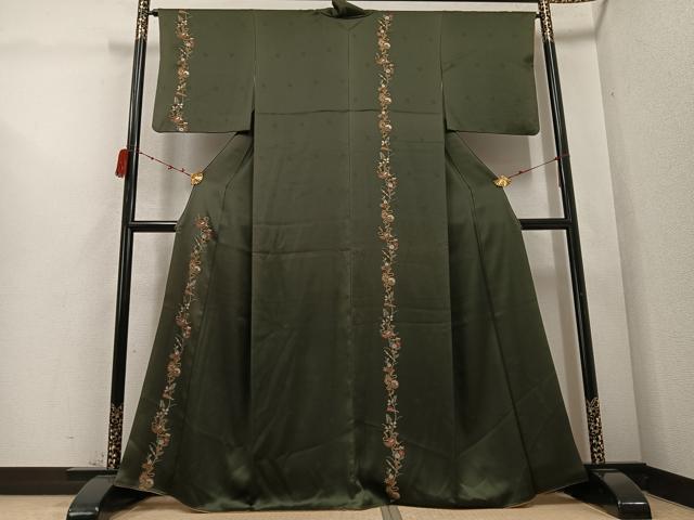 平和屋着物●訪問着　枝花文　金彩　正絹　逸品　AABC9813ph