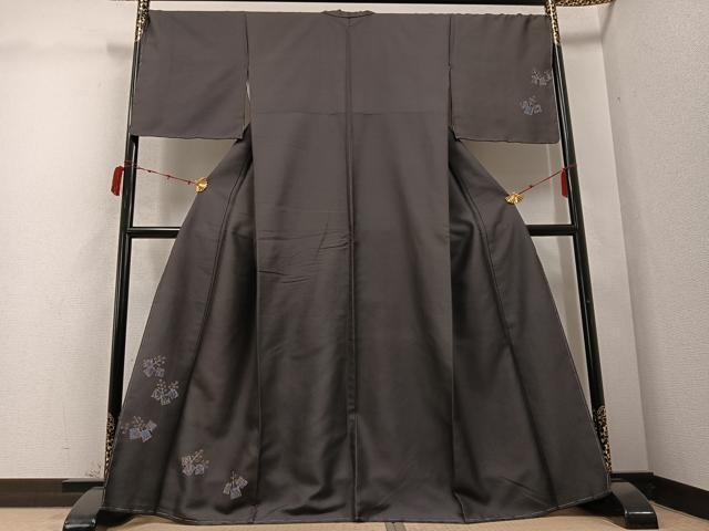 平和屋着物●訪問着　手描き　桐　正絹　逸品　未使用　AABC9815ph