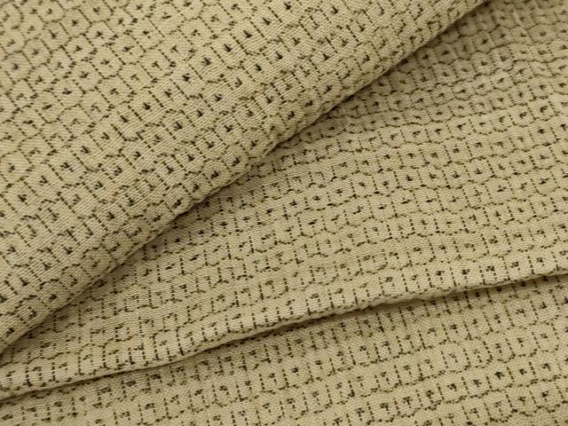 平和屋着物＊夏物　男性　小千谷ちぢみ　80亀甲　麻　逸品　AABC9864jd