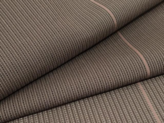 平和屋着物＊夏物　小紋　縦絽　縞　正絹　逸品　未使用　AABC9872jd