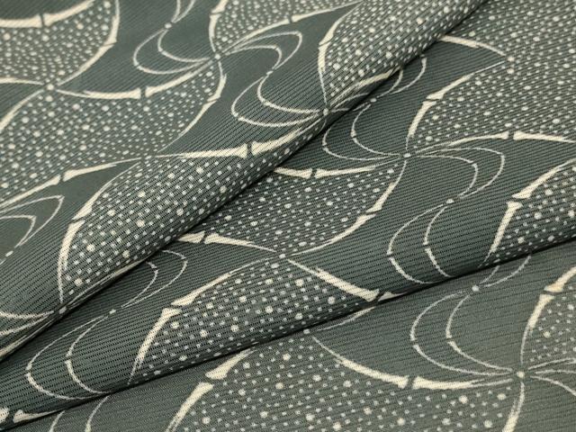 平和屋着物＊夏物　小紋　絽　流水文　正絹　逸品　AABC9878jd
