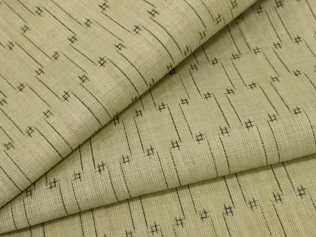 平和屋着物＊夏物　小紋　紗　立涌文様　AABC9885jd