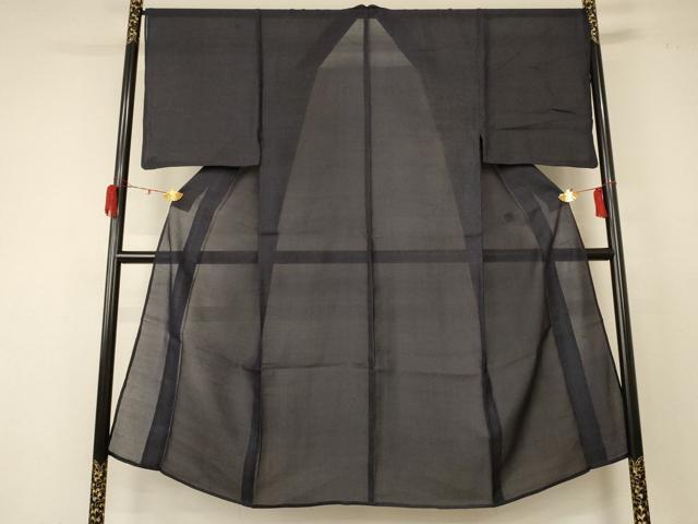 平和屋着物＊夏物　男性　小紋　紗　霞文　AABC9894jd