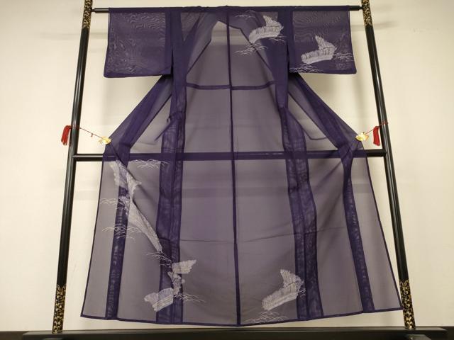 平和屋着物＊夏物　訪問着　絽　露芝文　洗える着物　AABC9904jd