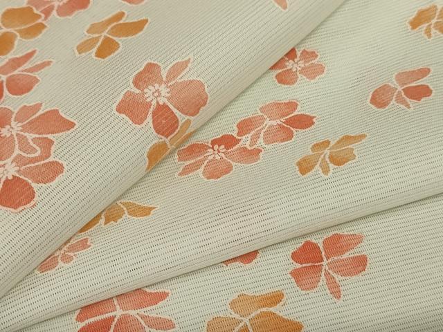 平和屋着物＊夏物　小紋　絽　舞花文　洗える着物　AABC9925jd