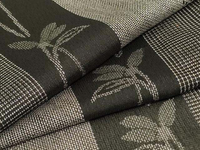 平和屋着物＊夏物　小紋　紗　草花間道　洗える着物　AABC9941jd