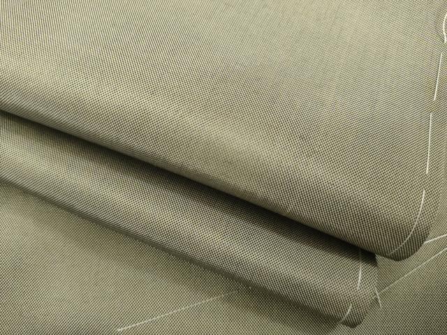 平和屋着物●上質な紬　色無地　肥後煤竹色　正絹　逸品　AABC9980ck