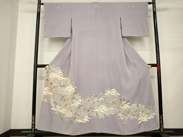 平和屋着物●創業460年・千總　色留袖　刺繍　吉祥宝尽くし　金彩　正絹　逸品　AABC9993ck