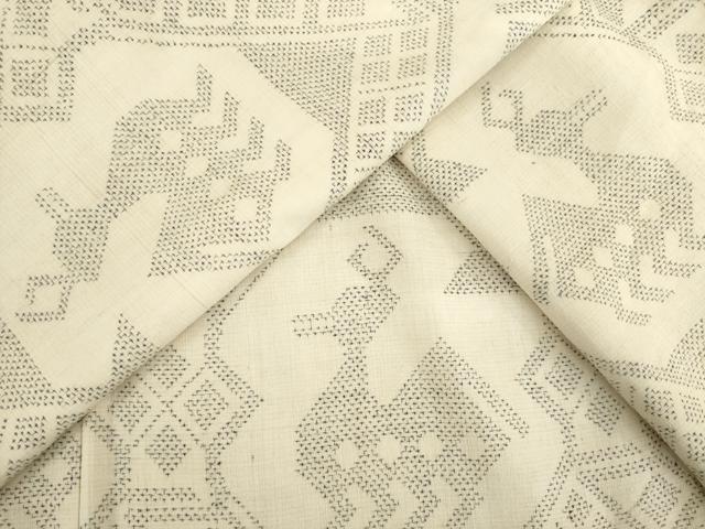 平和屋着物●本場結城紬　重要無形文化財　有栖川文様　正絹　逸品　AABC9995ck
