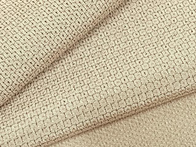 平和屋着物▽本塩沢　単衣　110亀甲　総詰め　正絹　逸品　AABD0004fy