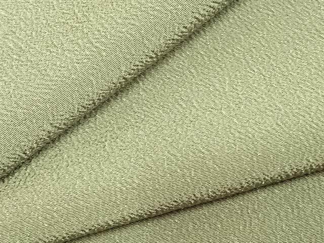 平和屋着物▽色無地　単衣　山葵色　さんび謹製　洗える着物　AABD0006fy