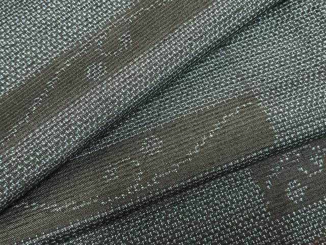 平和屋着物▽上質な紬　単衣　色紙文　正絹　逸品　未使用　AABD0011fy