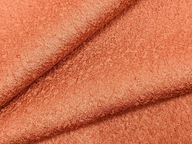 平和屋着物▽上質な色無地　単衣　紅樺色　正絹　逸品　未使用　AABD0028fy