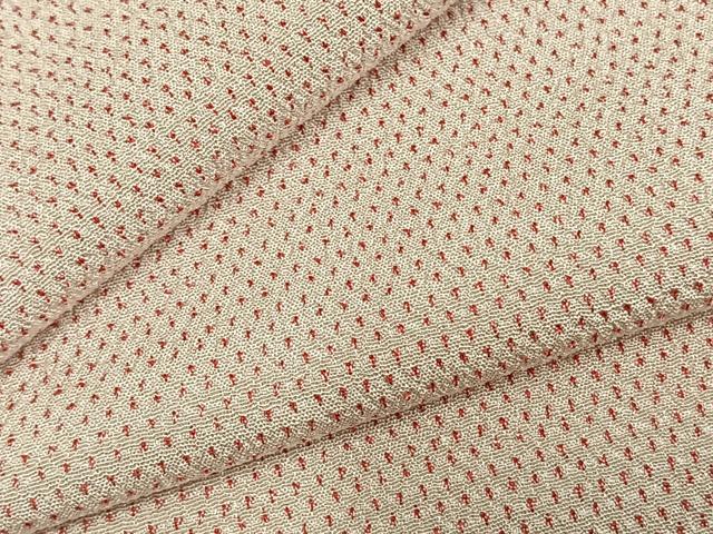 平和屋着物▽本塩沢　単衣　蚊絣　正絹　逸品　AABD0040fy