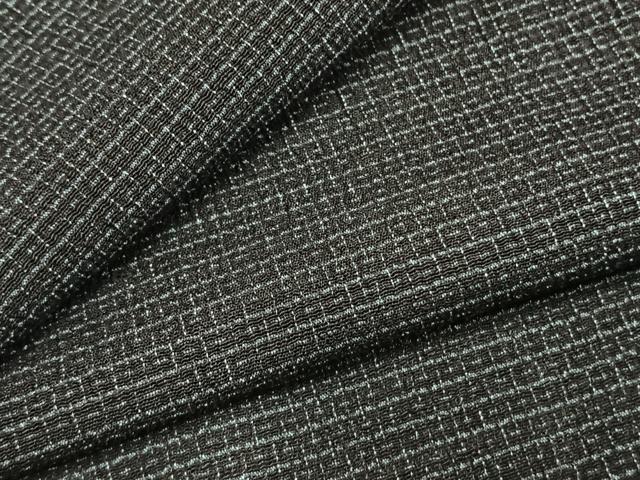 平和屋着物▽男性　単衣　本塩沢　80亀甲　総詰め　正絹　逸品　AABD0090fy