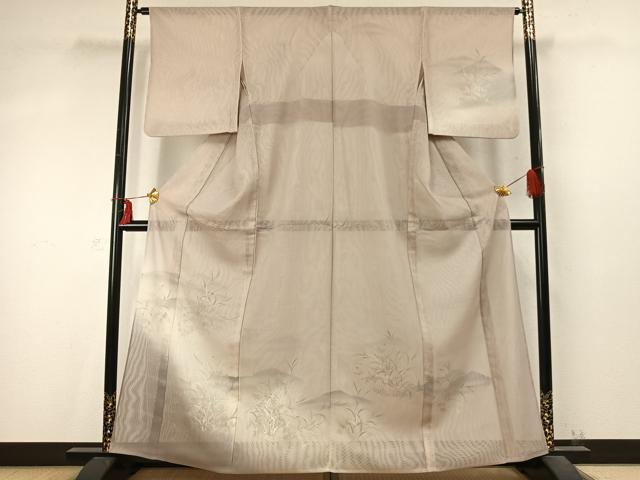 平和屋着物▽訪問着　無双　紗袷　紗×紗　手描き　風景花文　暈し染め　正絹　逸品　AABD0135fy