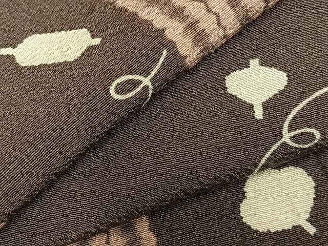 平和屋着物▽上質な小紋　単衣　駒　正絹　逸品　AABD0138fy