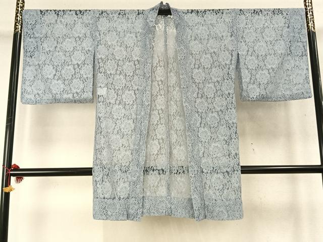 平和屋着物▽長羽織　スリーシーズン　春夏秋　塵除け　総レース　花尽くし　AABD0149fy