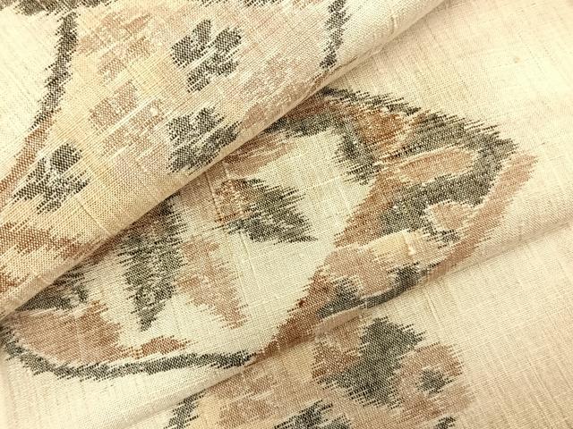 平和屋着物▽上質な紬　単衣　巻物　正絹　逸品　未使用　AABD0177fy